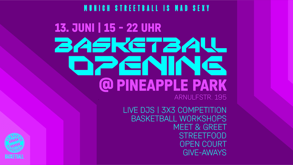 In- & outdoor: das neue FC Bayern Basketball-Streetball-Venue „Pineapple Park“